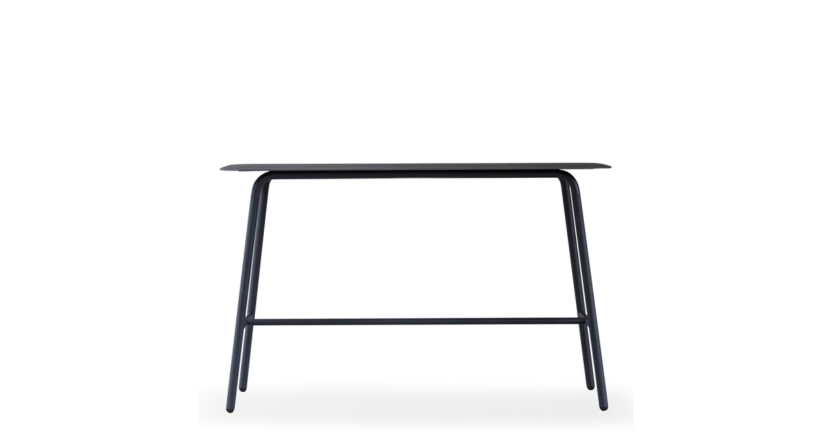 Starling bar table, HPL 90x90x110 dark grey salmon | Konsepti.com