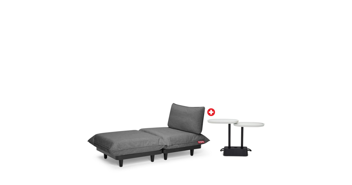 Paletti Daybed + Brick Table rock grey | Konsepti