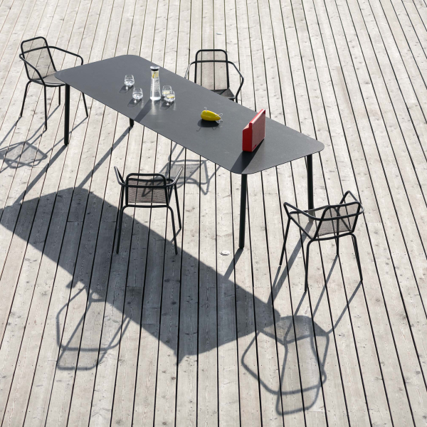 Starling dining table HPL grey salmon | Konsepti.com